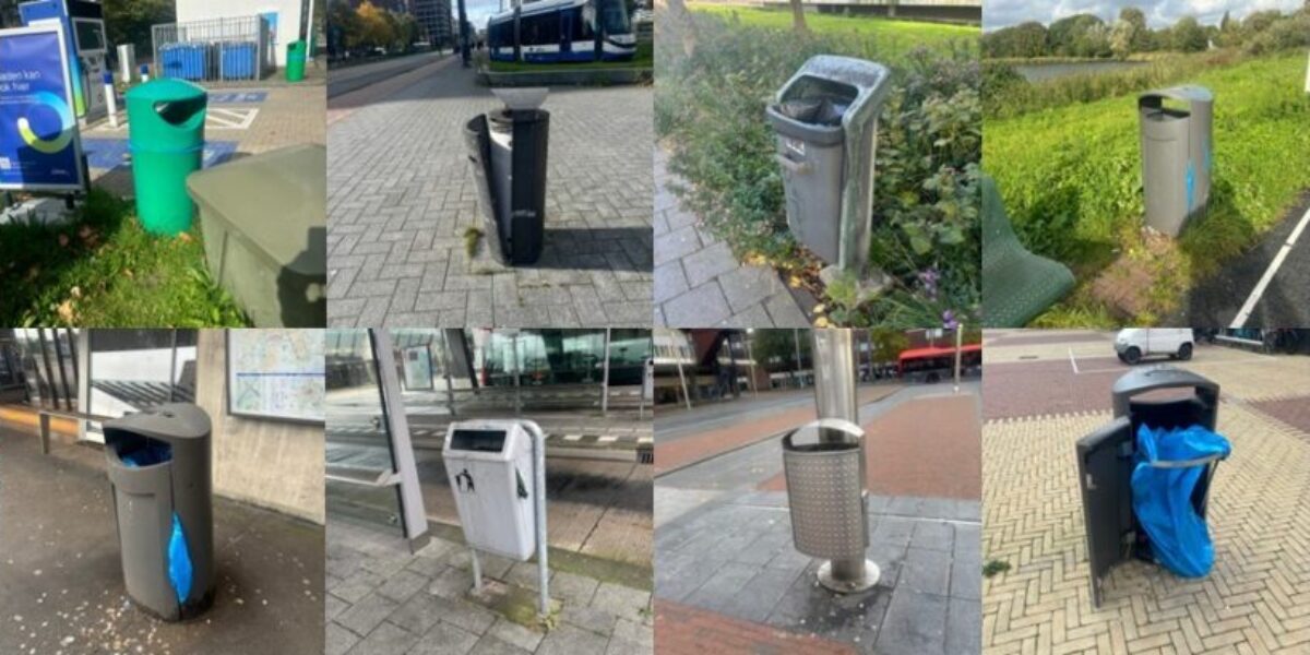 Prullenbakteldag: afvalbakken fotograferen tegen statiegeldjagers ...