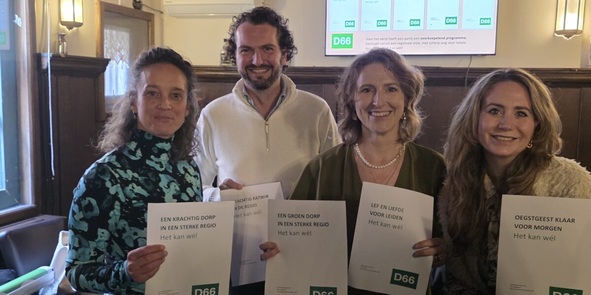 D66 presenteert verkiezingsprogramma voor Leidse regio | Sleutelstad